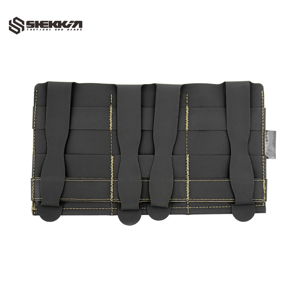 Shekkin gears special force tactical gear Elastic triple 556 mag pouch