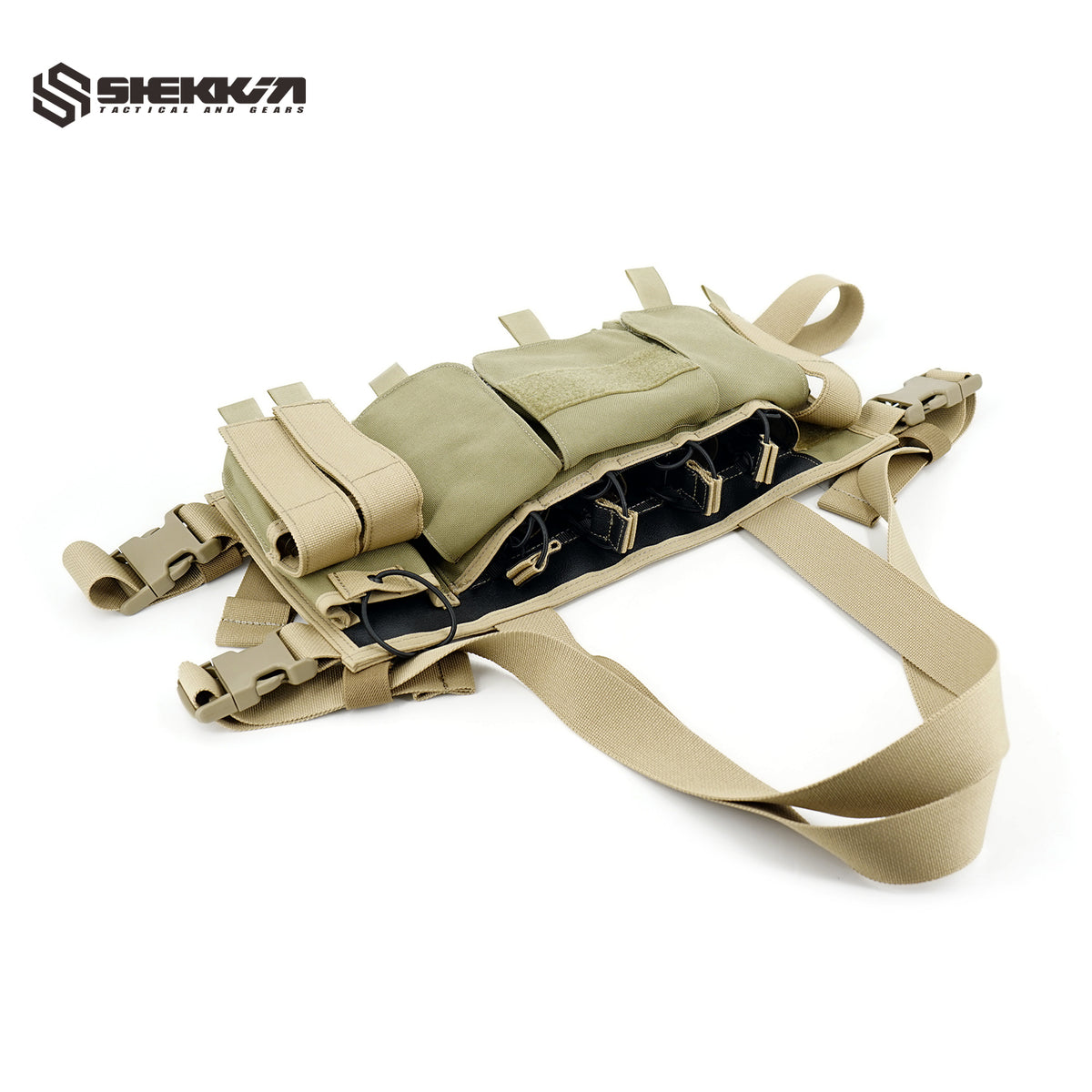 DBT style Lowvis chest rig in Kakhi